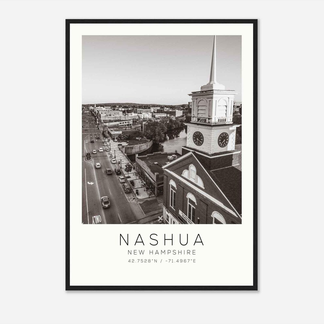 Nashua New Hampshire Photo Travel Poster, Nashua Travel Print ...