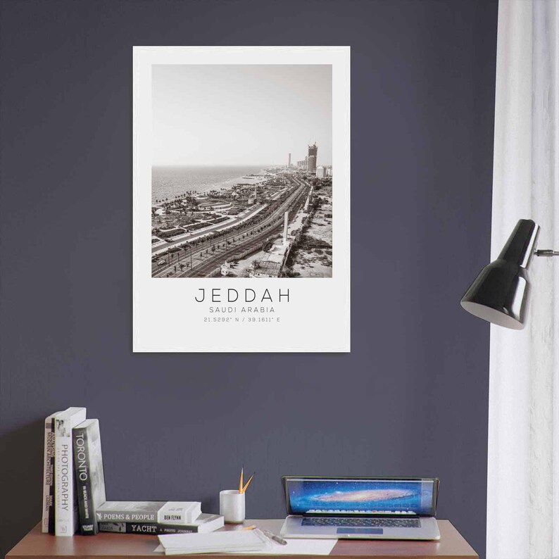 Jeddah Saudi Arabia Travel Photo Poster BW, Jeddah Travel Print ...
