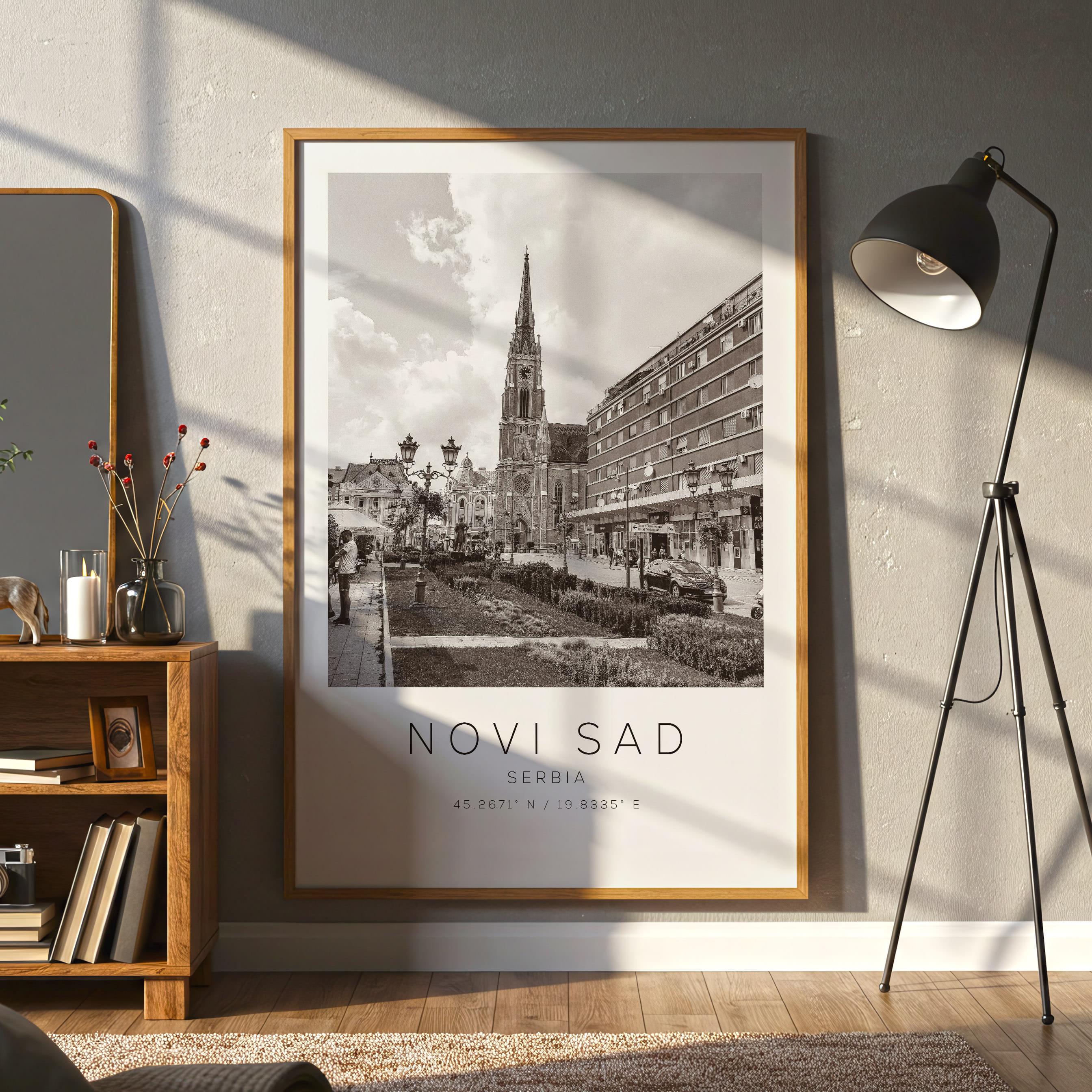 Novi Sad Serbia Travel Photo Poster BW, Novi Sad Travel Print ...