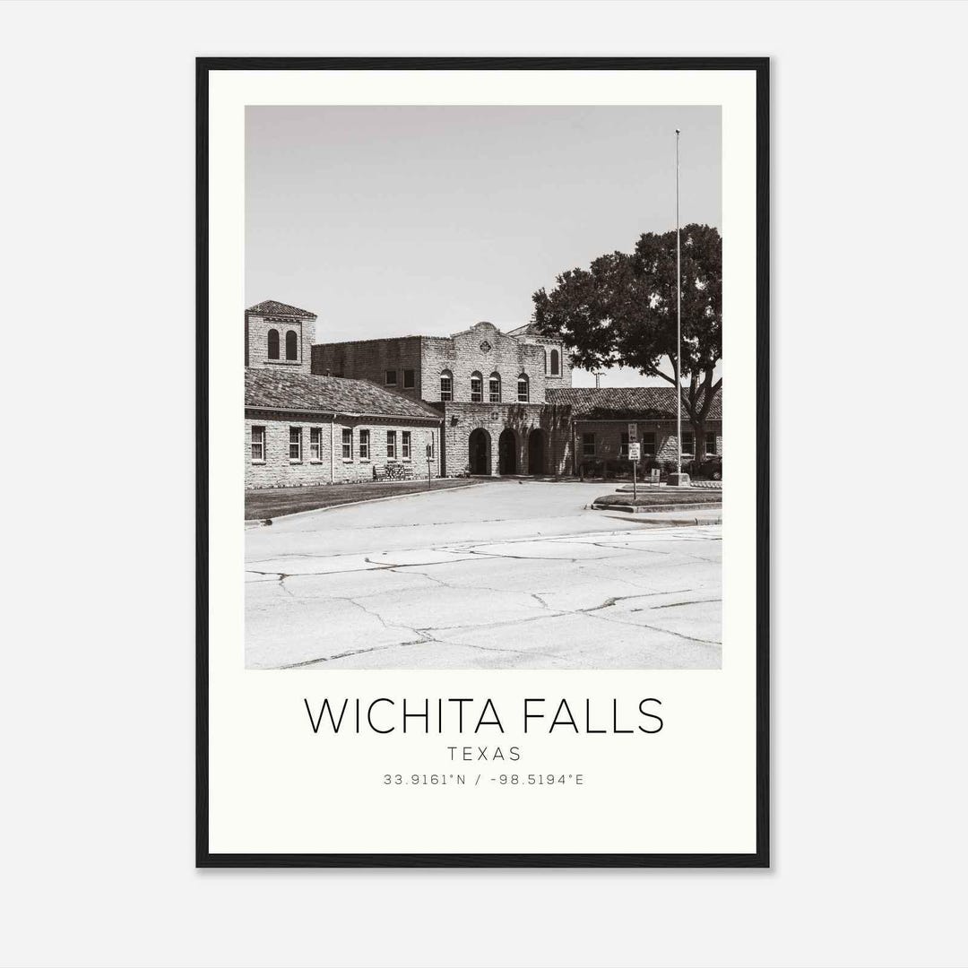 Wichita Falls Texas Photo Travel Poster, Wichita Falls Travel Print ...