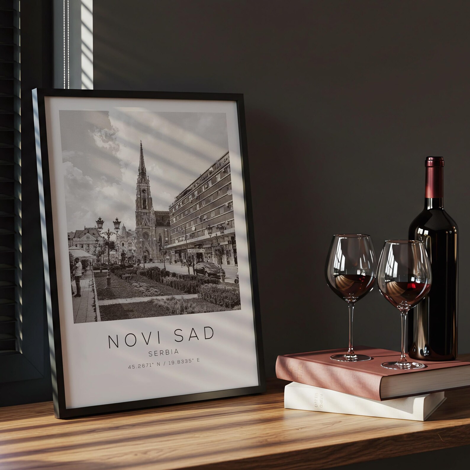 Novi Sad Serbia Travel Photo Poster BW, Novi Sad Travel Print ...