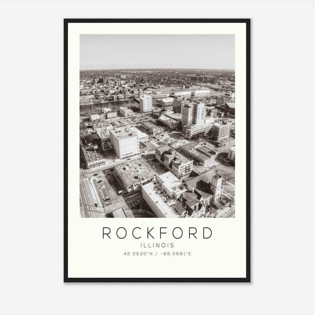 Rockford Illinois Photo Travel Poster, Rockford Travel Print ...