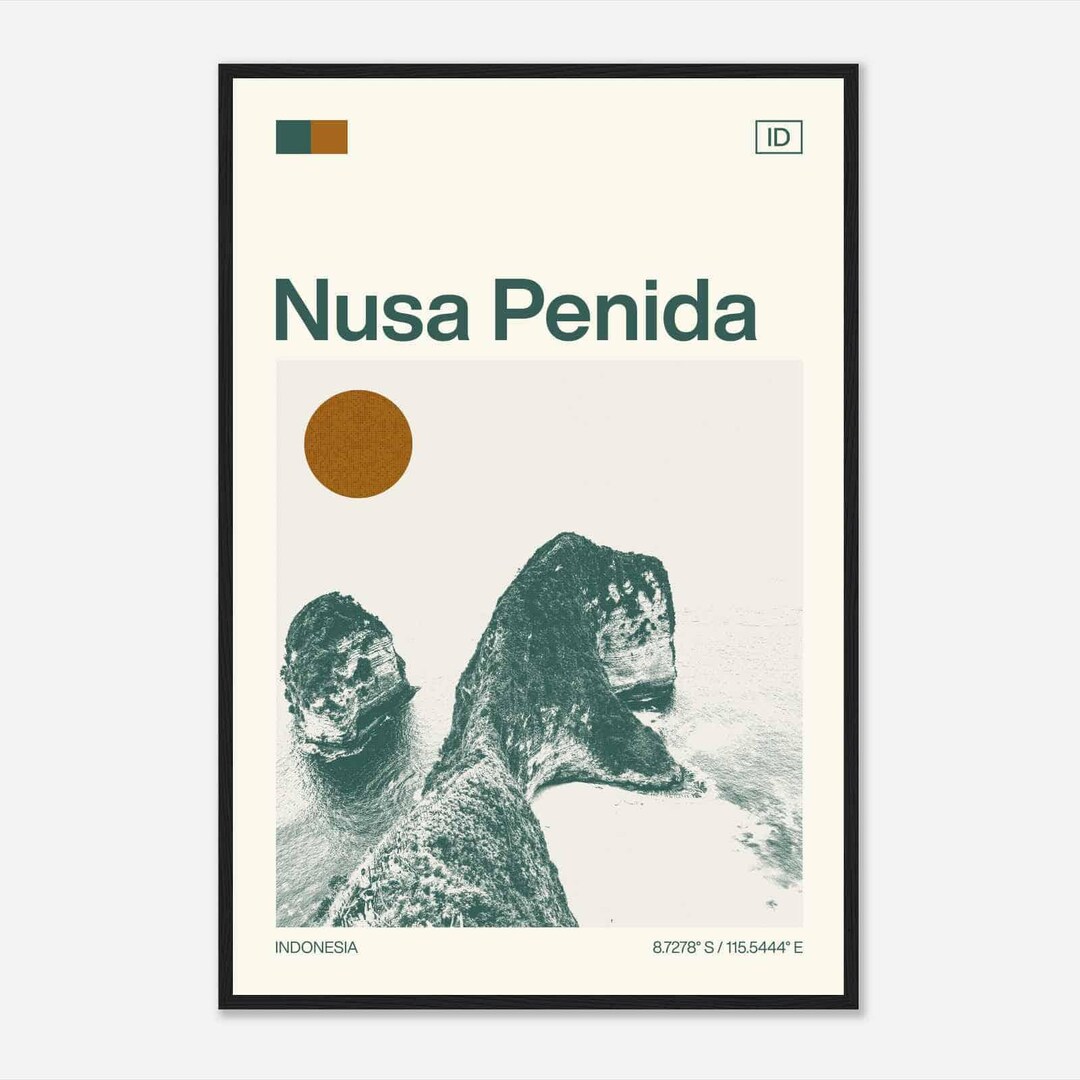 Nusa Penida Indonesia Minimalist Monochrome Travel Photo Poster - Etsy