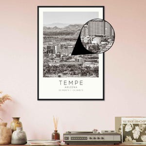 Tempe Arizona Photo Travel Poster, Tempe Travel Print, Minimalist ...