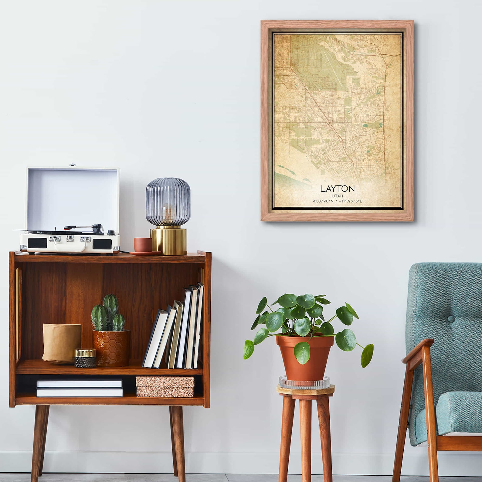 Vintage Layton Utah Map Print Poster Custom Map Art - Etsy