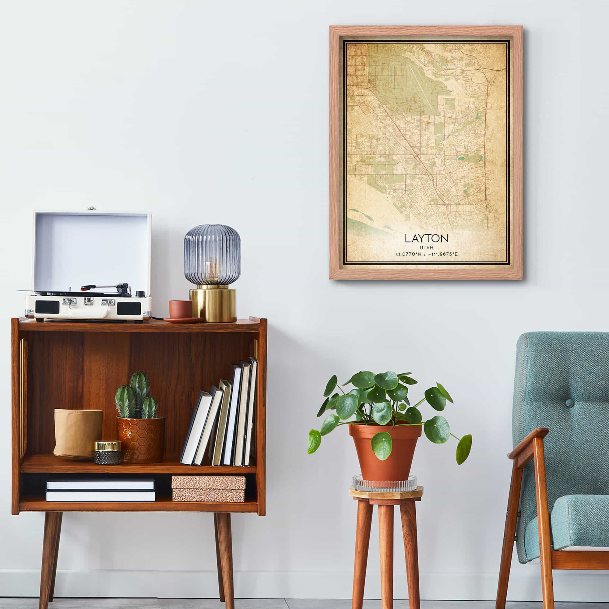 Vintage Layton Utah Map Print Poster Custom Map Art - Etsy