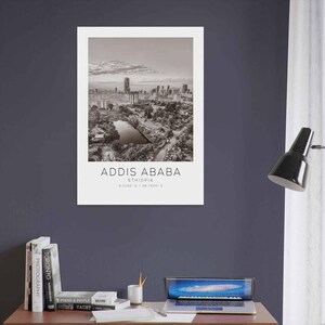 Addis Ababa Ethiopia Travel Photo Poster BW, Addis Ababa Travel Print ...