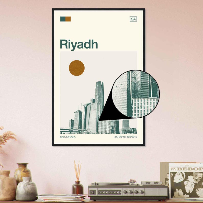 Riyadh Saudi Arabia Minimalist Monochrome Travel Photo Poster - Etsy