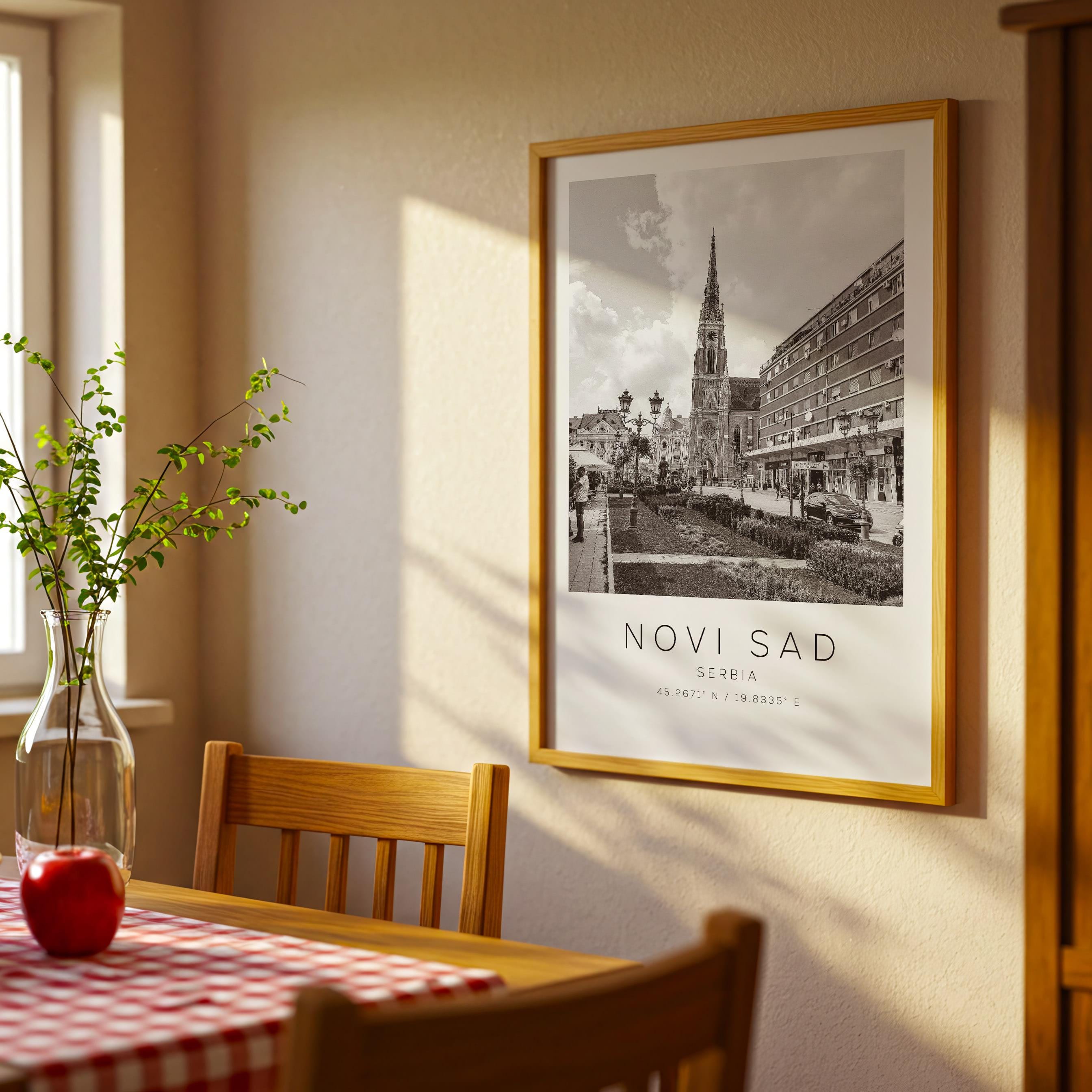 Novi Sad Serbia Travel Photo Poster BW, Novi Sad Travel Print ...