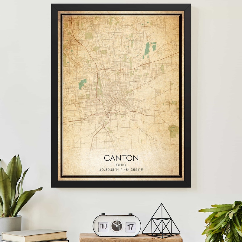 Canton Ohio Map Poster - Etsy