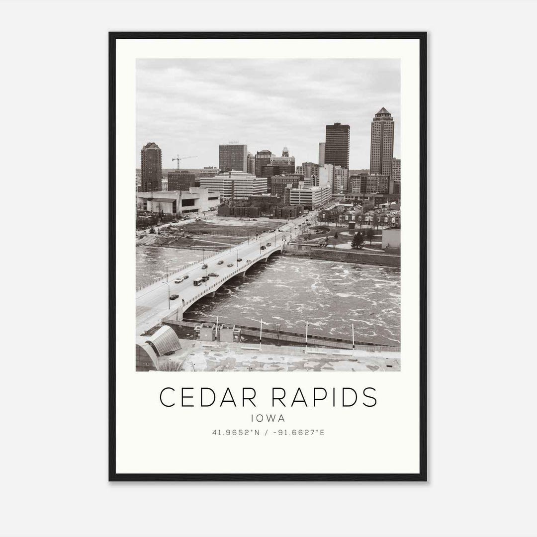 Cedar Rapids Iowa Photo Travel Poster, Cedar Rapids Travel Print ...
