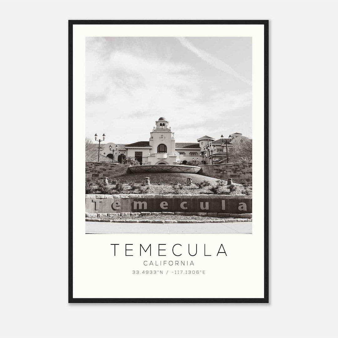 Temecula California Photo Travel Poster, Temecula Travel Print, Minimalist Travel Print - Etsy