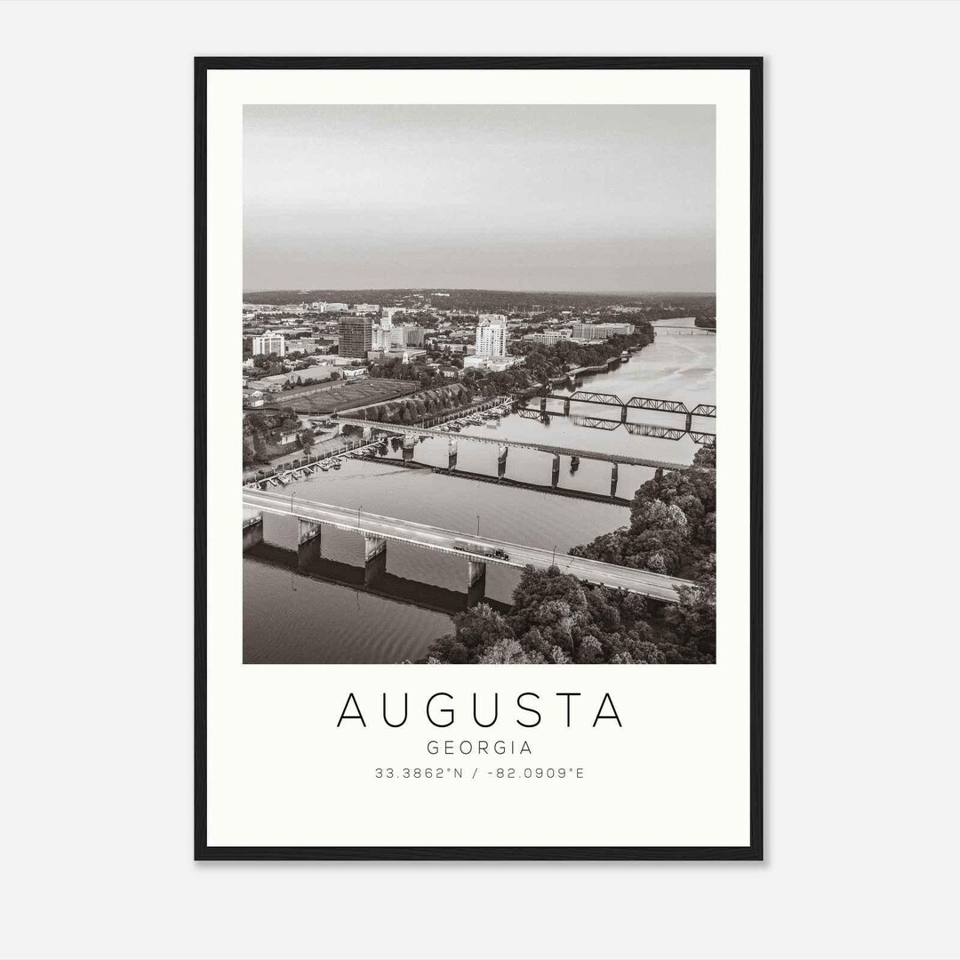 Augusta Georgia Photo Travel Poster, Augusta Travel Print, Minimalist ...
