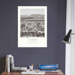Tempe Arizona Photo Travel Poster, Tempe Travel Print, Minimalist ...