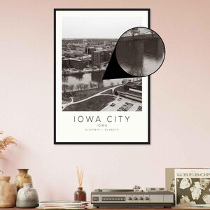 Iowa City Iowa Photo Travel Poster, Iowa City Travel Print, Minimalist ...
