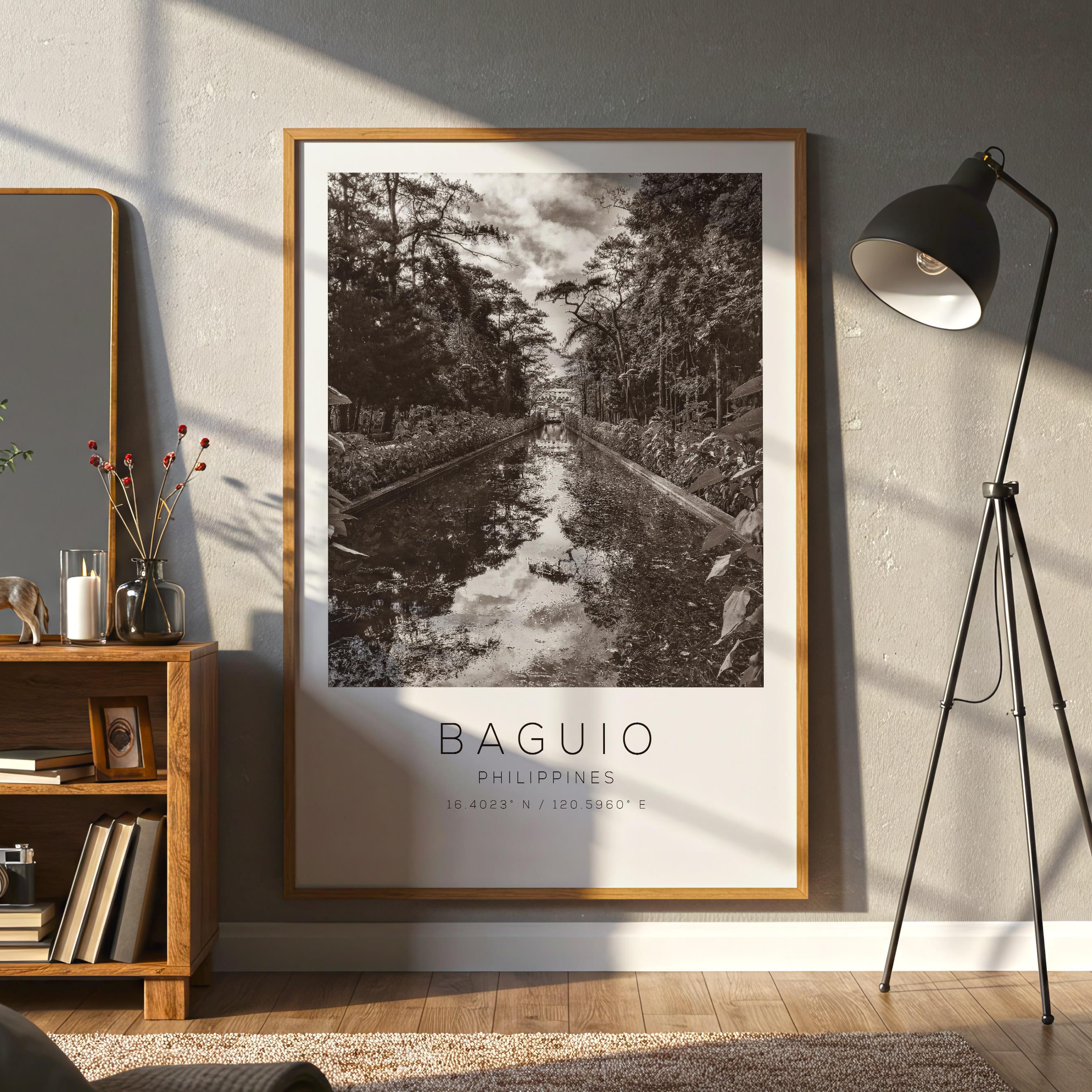 Baguio Philippines Travel Photo Poster BW, Baguio Travel Print ...