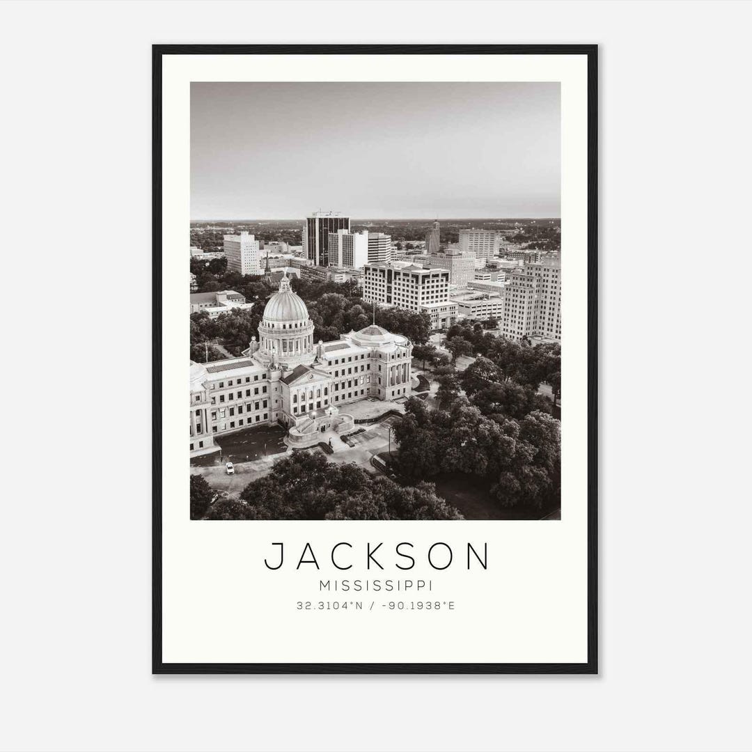 Jackson Mississippi Photo Travel Poster, Jackson Travel Print ...