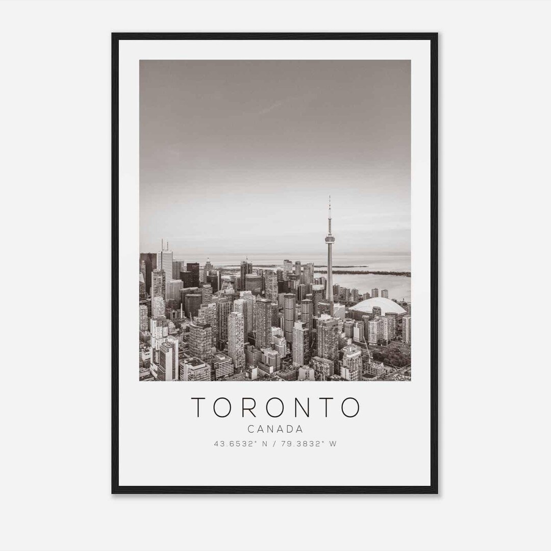 Toronto Canada Travel Photo Poster BW, Toronto Travel Print, Minimalist ...