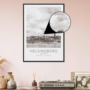 Helsingborg Sweden Travel Photo Poster BW, Helsingborg Travel Print ...