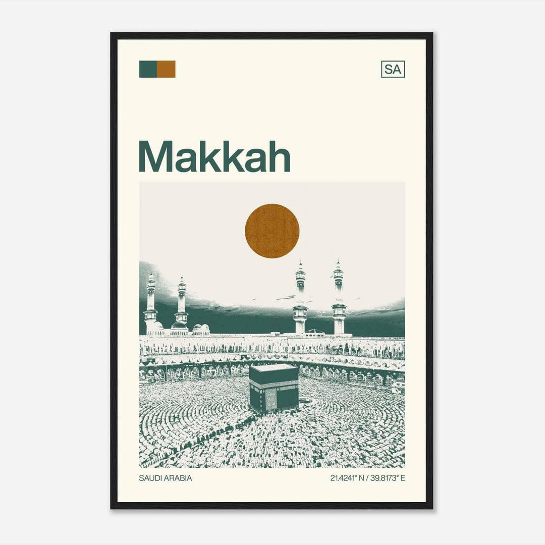 Makkah Saudi Arabia Minimalist Monochrome Travel Photo Poster - Etsy