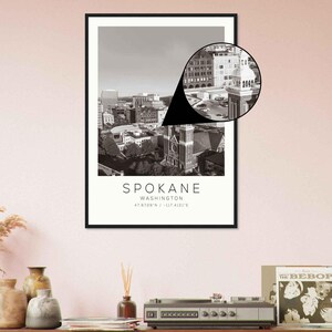 Spokane Washington Photo Travel Poster, Spokane Travel Print ...