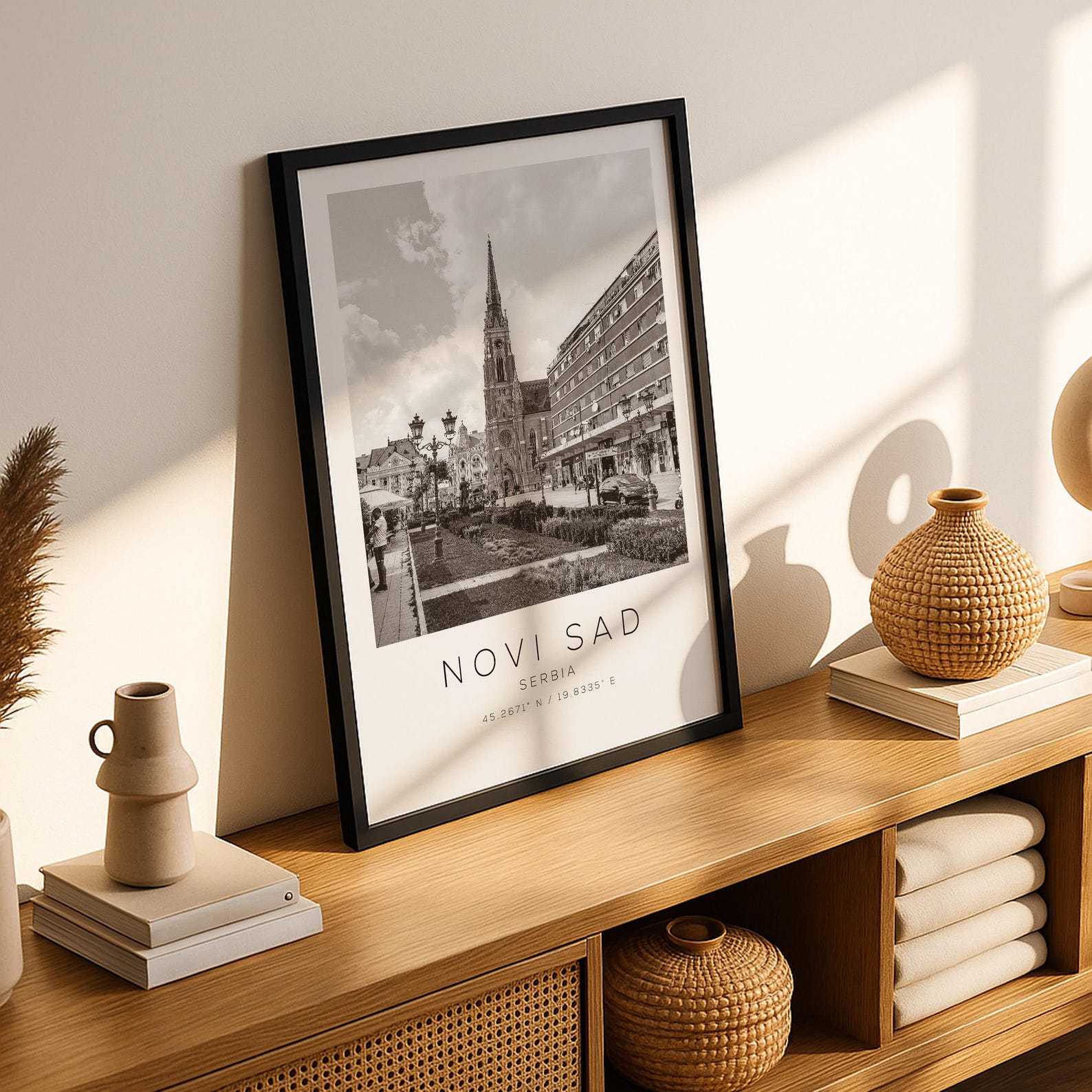 Novi Sad Serbia Travel Photo Poster BW, Novi Sad Travel Print ...