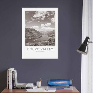 Douro Valley Portugal Travel Photo Poster BW, Douro Valley Travel Print ...