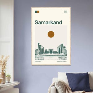 Samarkand Uzbekistan Minimalist Monochrome Travel Photo Poster - Etsy
