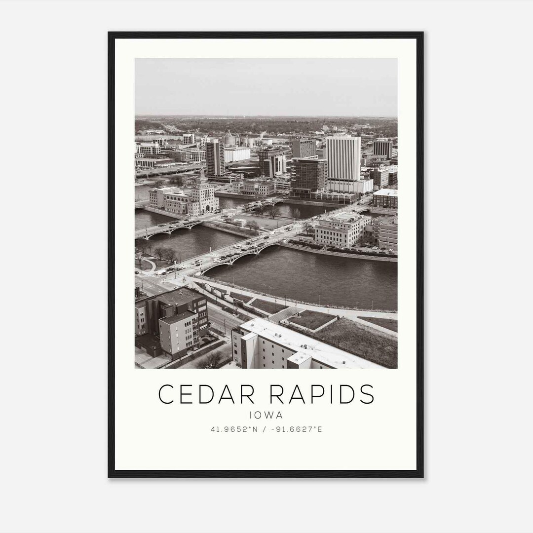 Cedar Rapids Iowa Photo Travel Poster, Cedar Rapids Travel Print ...