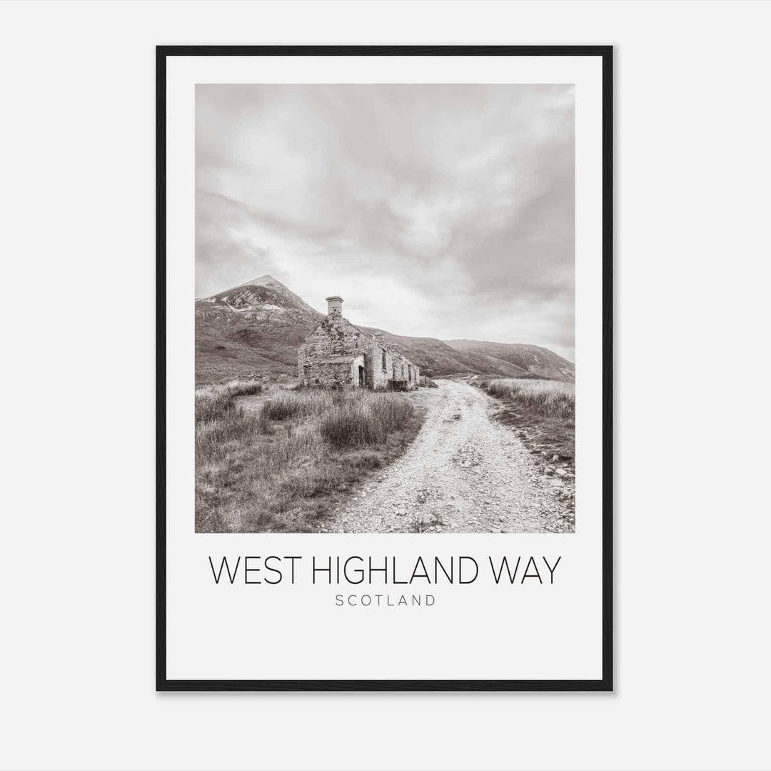 West Highland Way Scotland Travel Photo Poster BW, West Highland Way ...