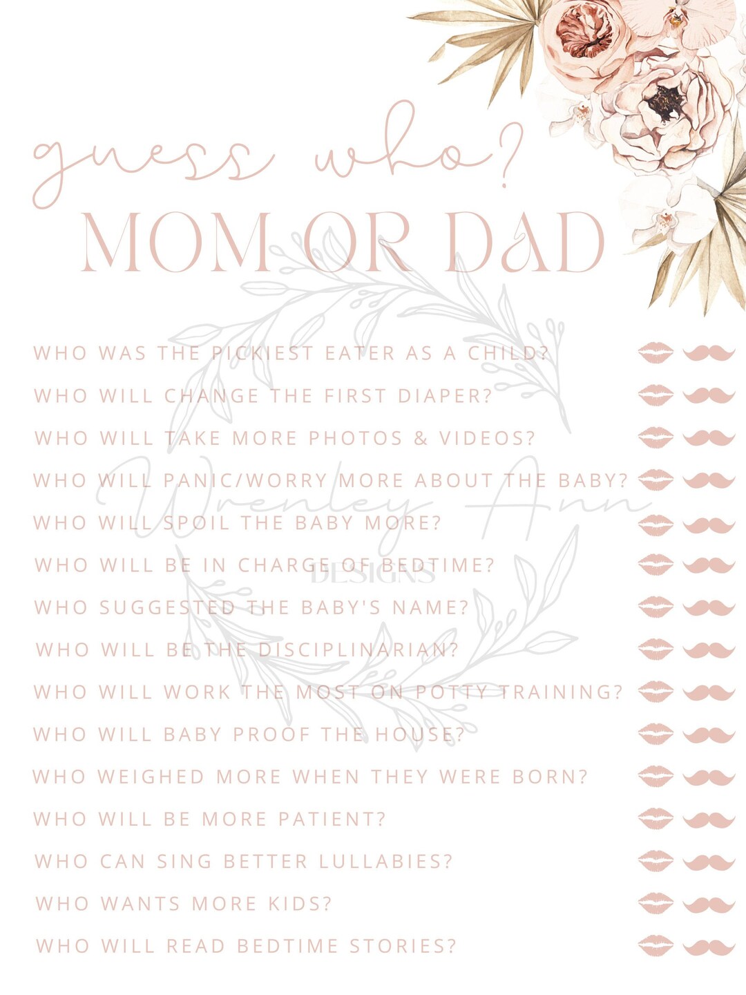 Guess Who? Mom or Dad -girl - Etsy