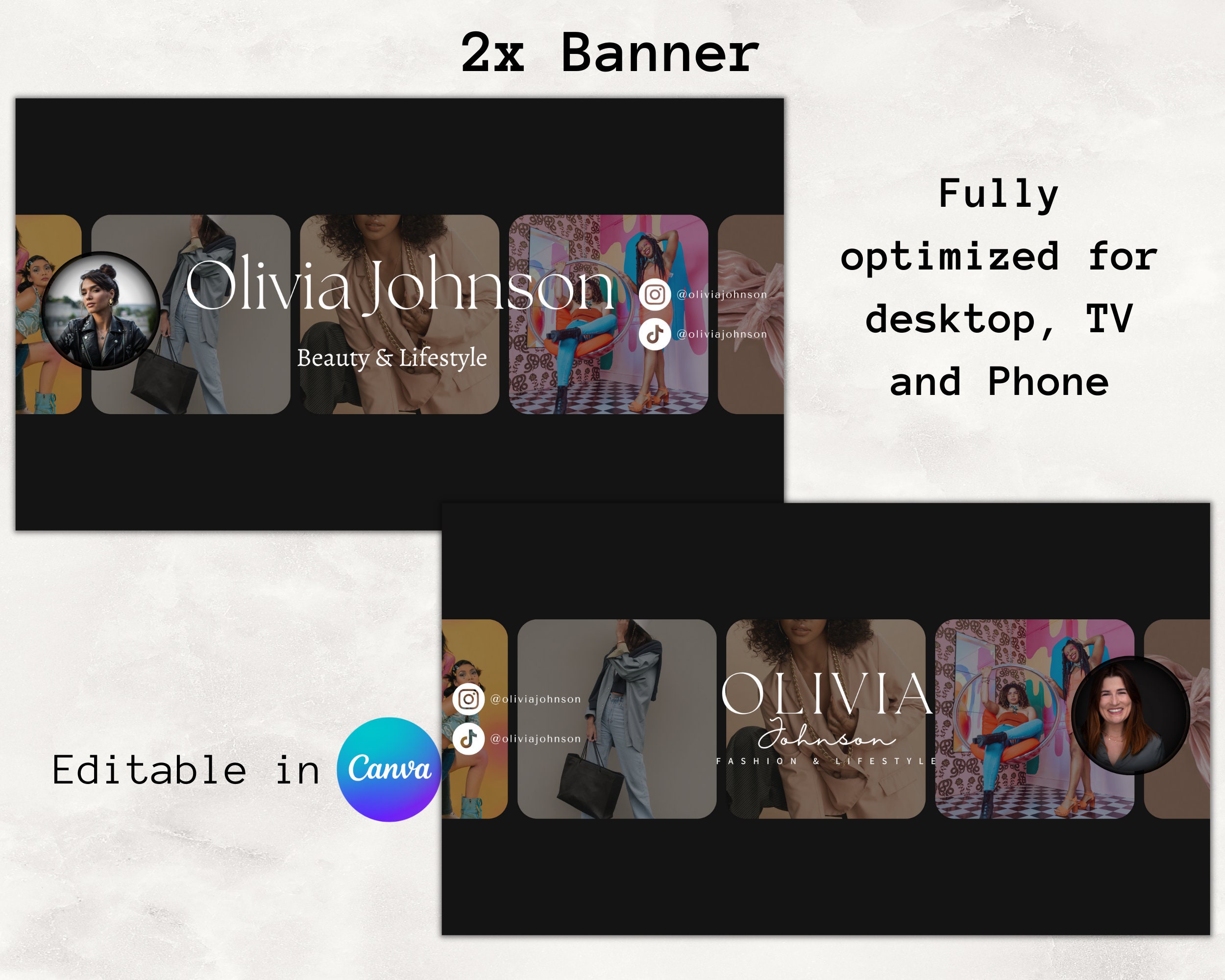 Youtube Branding Kit L Editable Channel Banner, Intro, Outro, Video ...