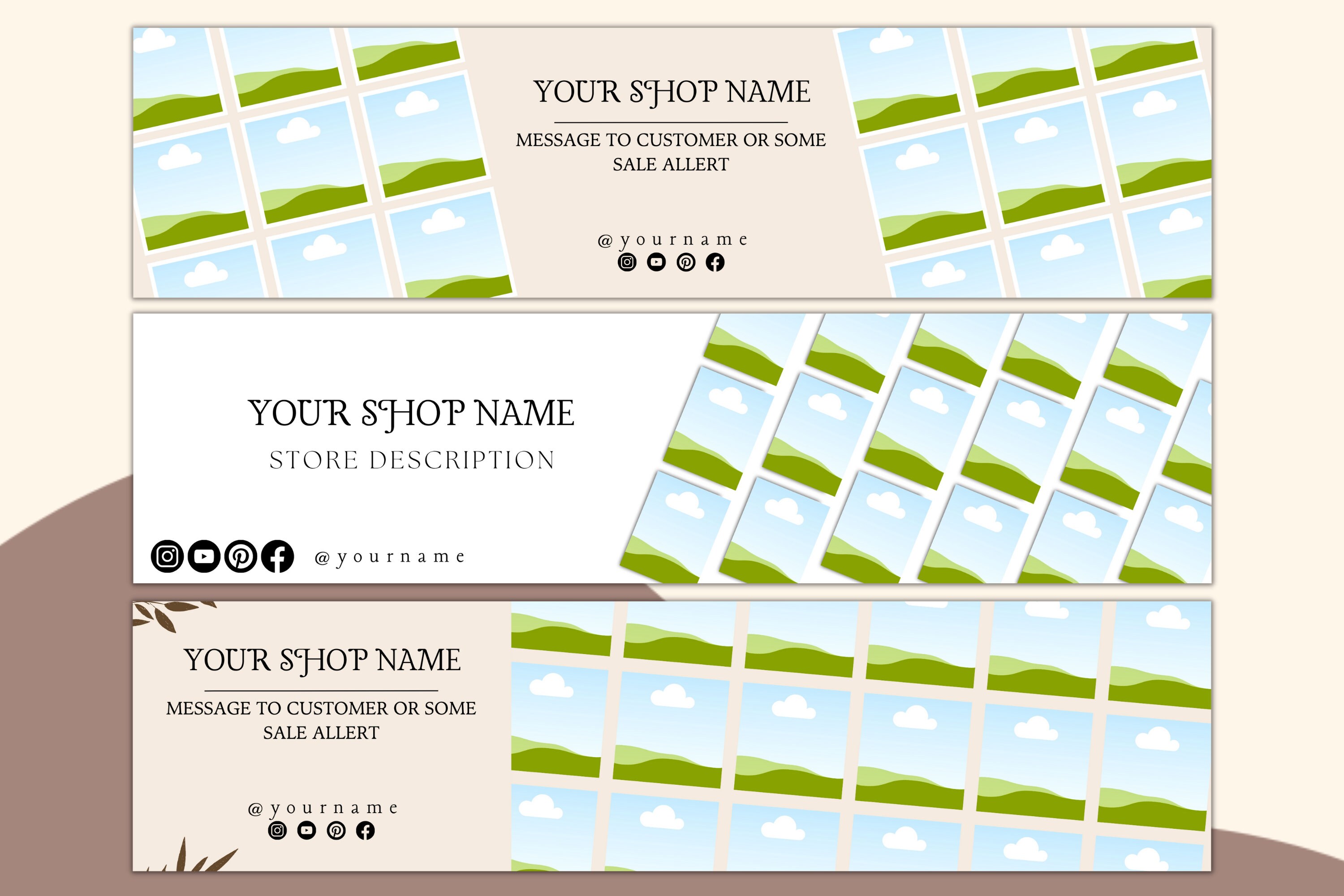 20 Etsy Shop Banner Kit, Etsy Canva Banners, Etsy Banner Template ...