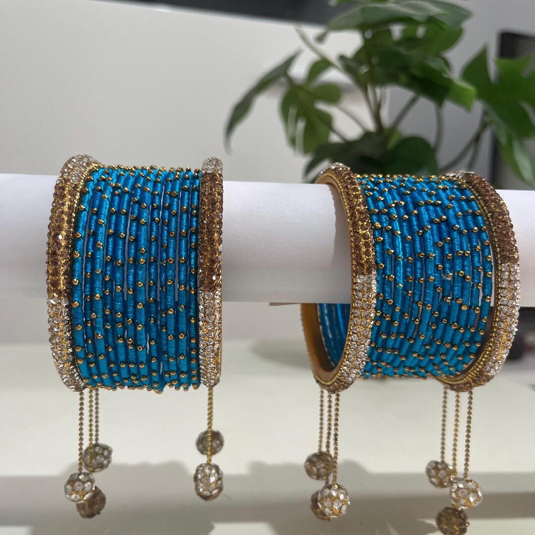 Handmade Silk Thread Bangle Set | South Indian Festival Jewelry - Etsy