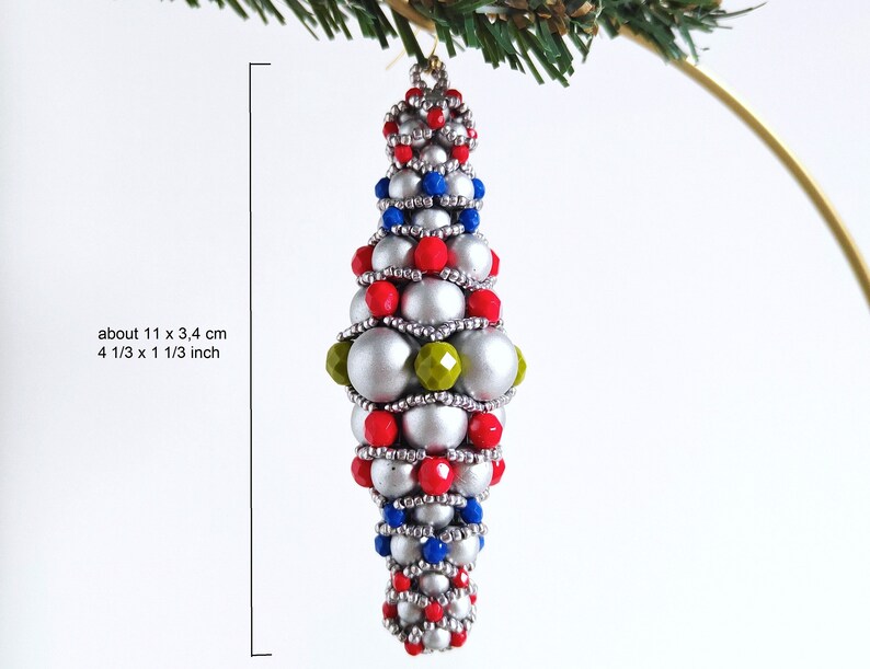Set of Beading Patterns for Christmas Tree Decoration Ornament, DIY ...