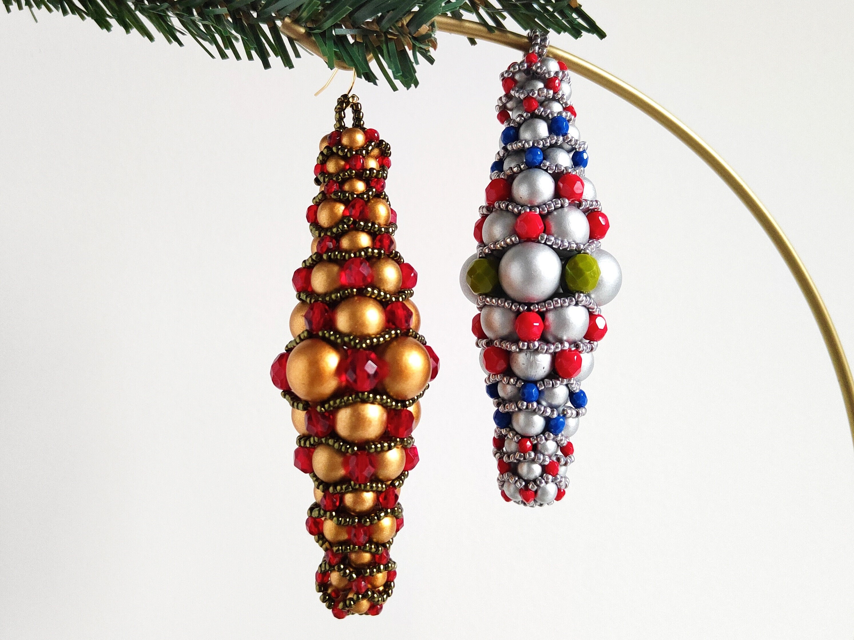 Set of Beading Patterns for Christmas Tree Decoration Ornament, DIY ...