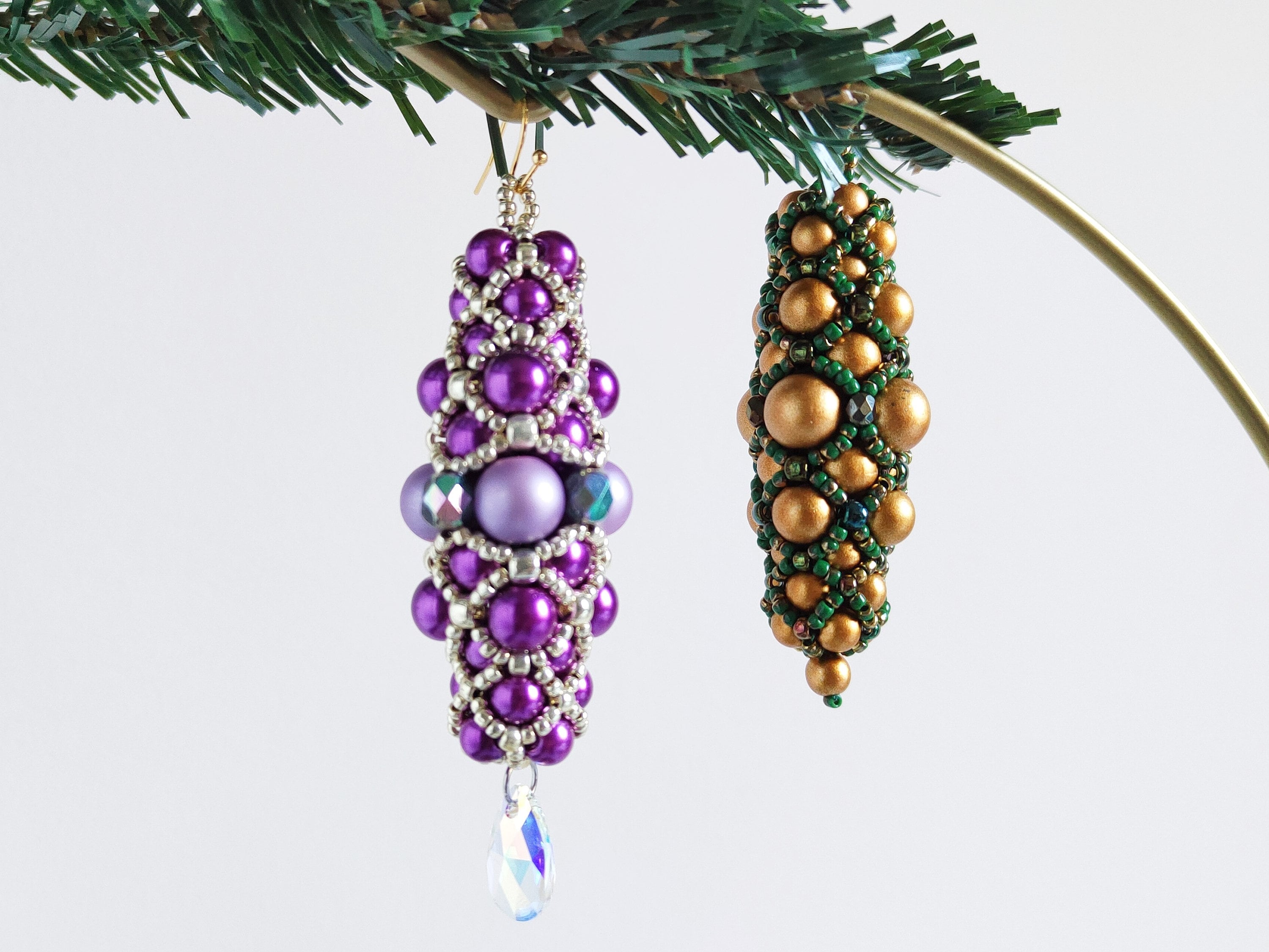 Set of Beading Patterns for Christmas Tree Decoration Ornament, DIY ...