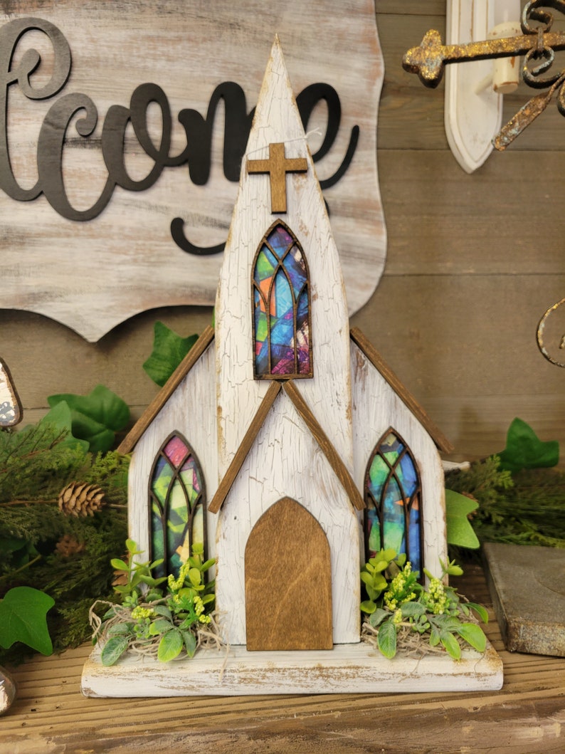 White Primitive Church - Etsy