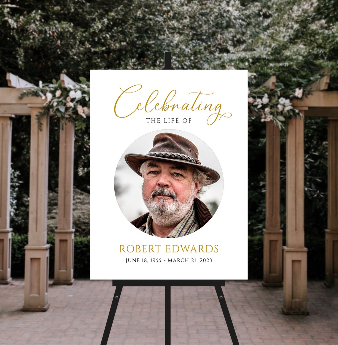 Funeral Welcome Sign Template, Memorial Sign Celebration of Life ...