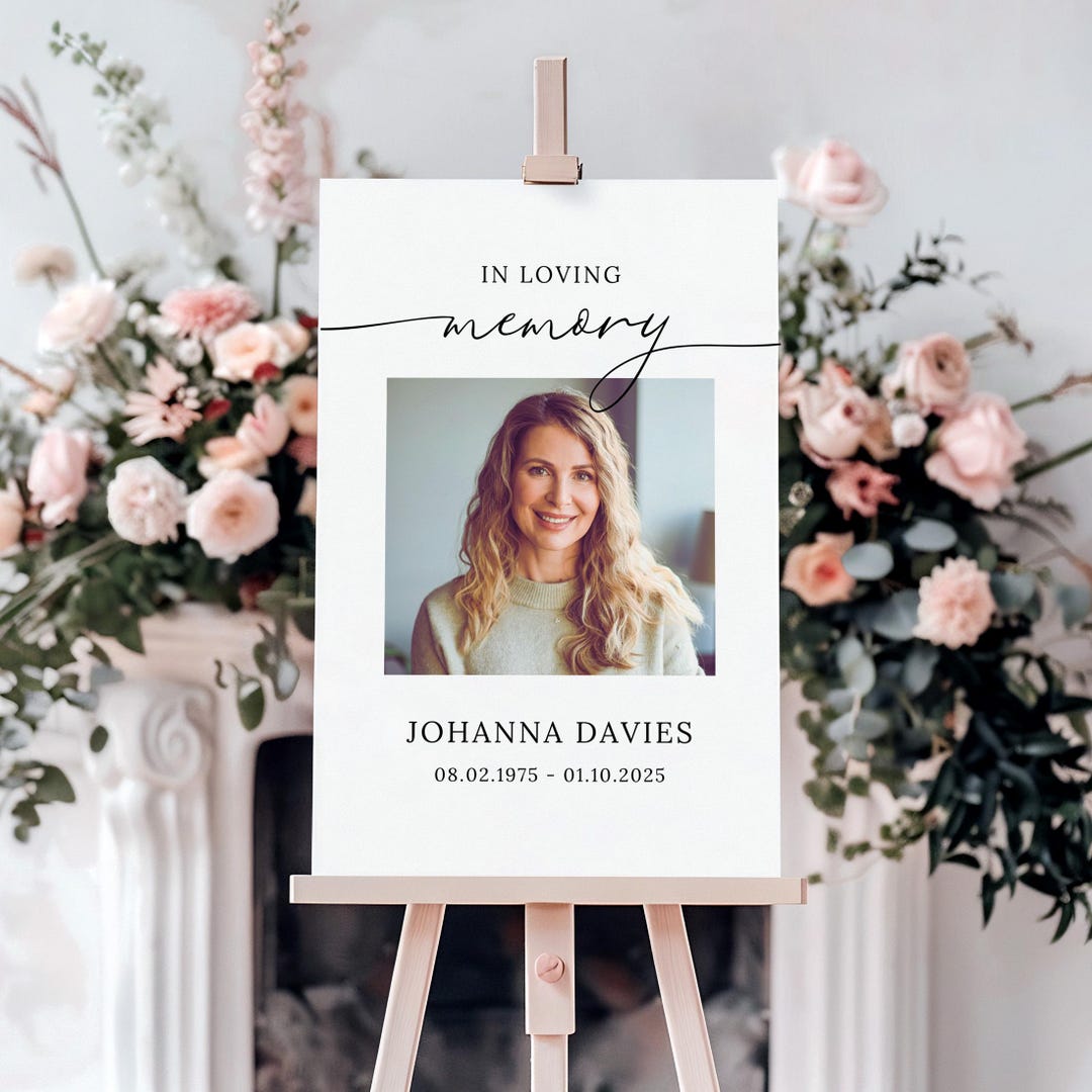 Funeral Welcome Sign Template Canva, Editable Funeral Poster, Funeral ...