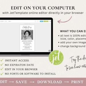 Digital Funeral Announcement, Electronic Funeral Invitation, Funeral ...