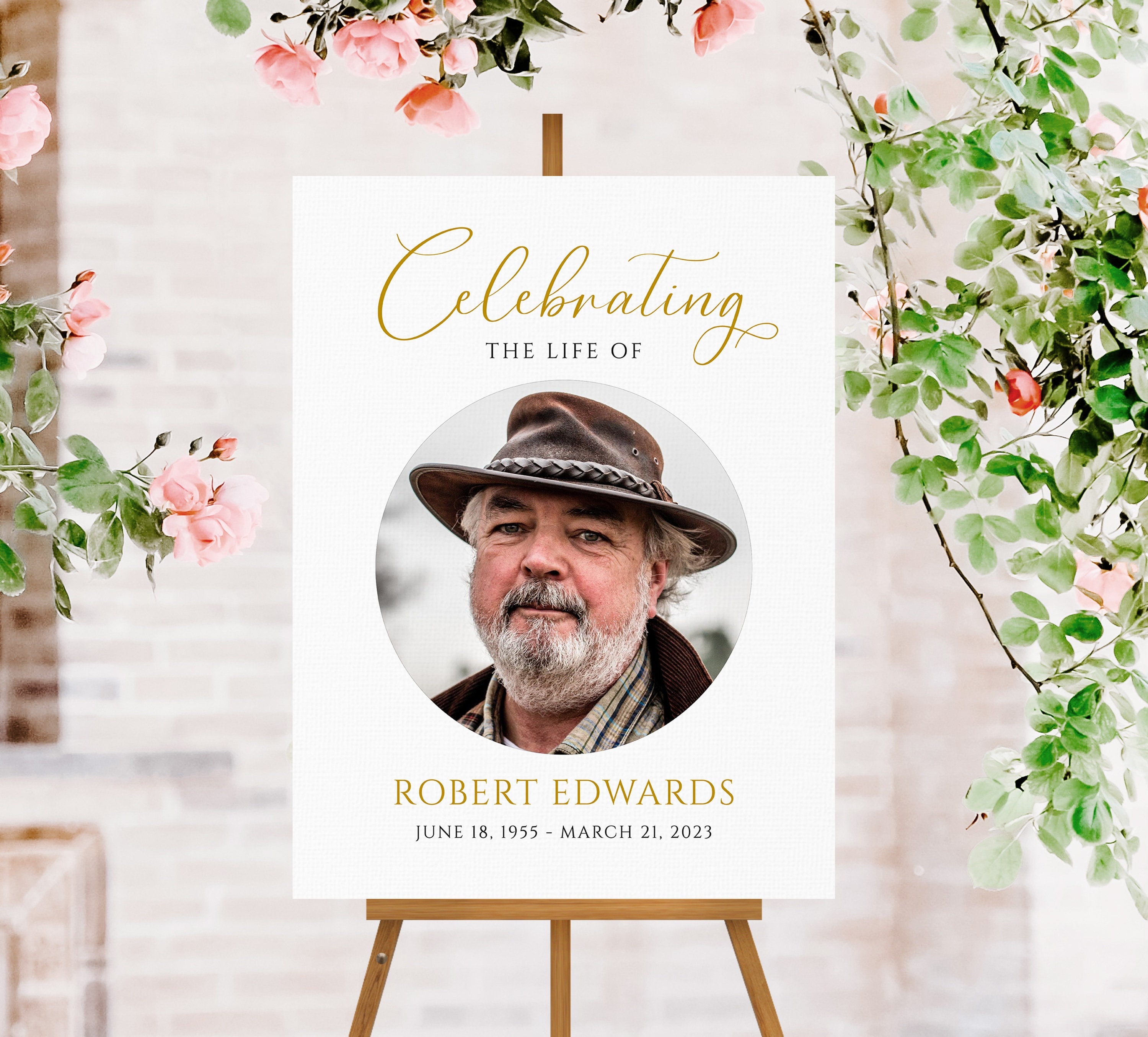 Funeral Welcome Sign Template, Memorial Sign Celebration of Life ...
