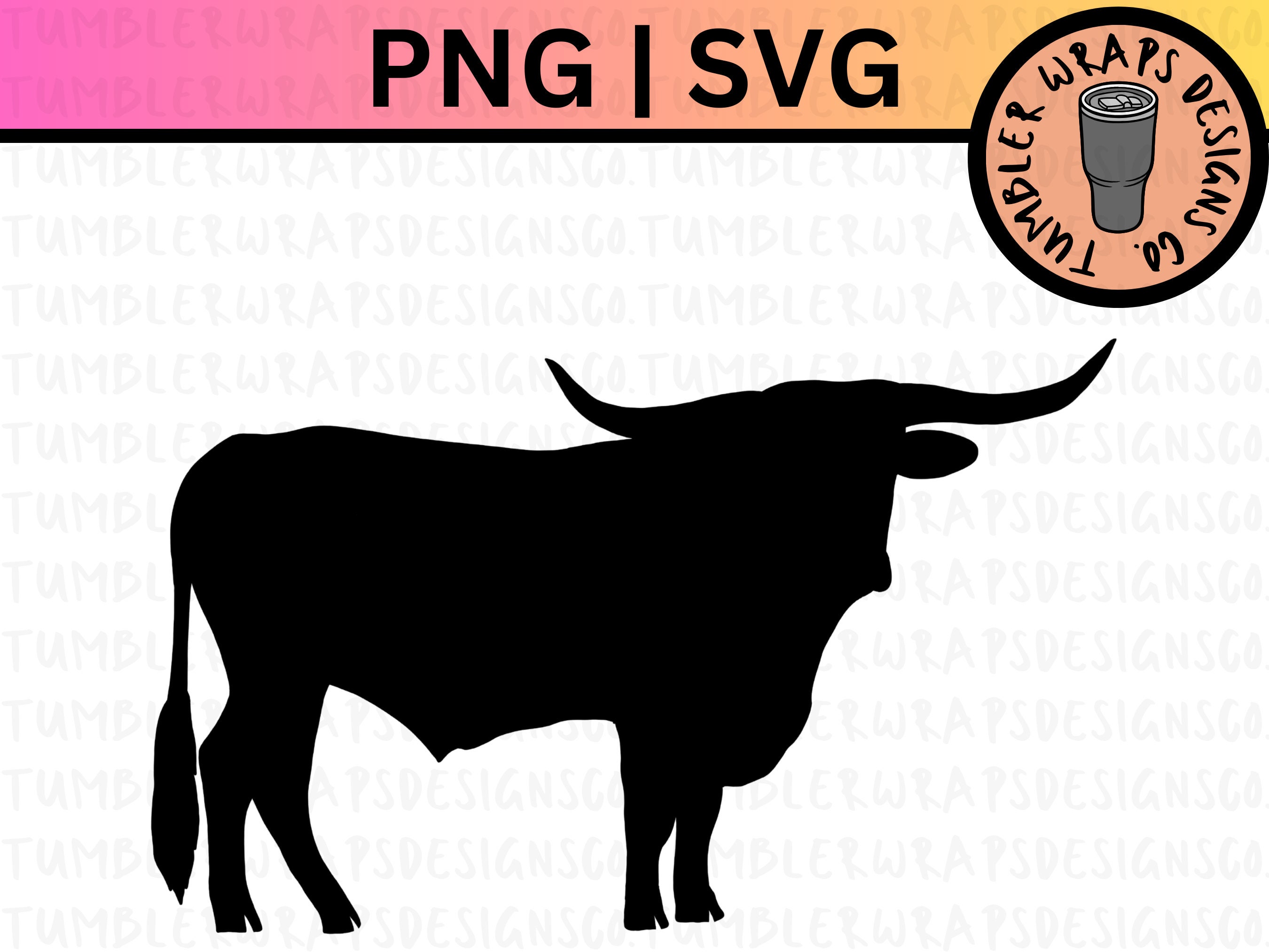 Bull SVG PNG Files for Cricut - Instant Download, Perfect for DIY ...