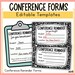 Parent Teacher Conference Editable Forms Canva Powerpoint Data Sheets ...