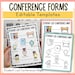 Parent Teacher Conference Editable Forms Canva Powerpoint Data Sheets ...
