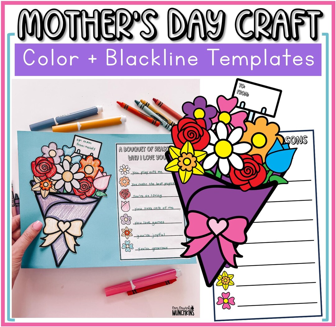 Mother's Day Bouquet Gift Craft Activity Flowers Bouquet Inclusive ...