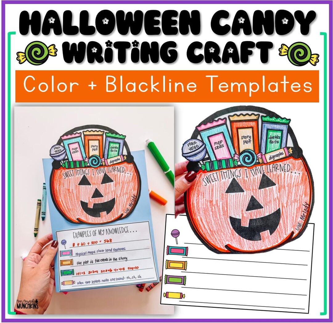 Halloween Candy Craft Writing Response Activity Sweet Things I Have ...