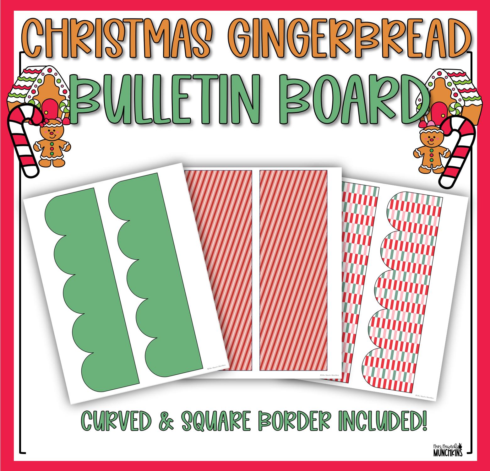 Christmas Smart Cookies Gingerbread Bulletin Board Kit Door Decor ...