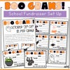 Halloween Boo Gram Fundraiser Flyer Template, Black White Printing, PTA ...