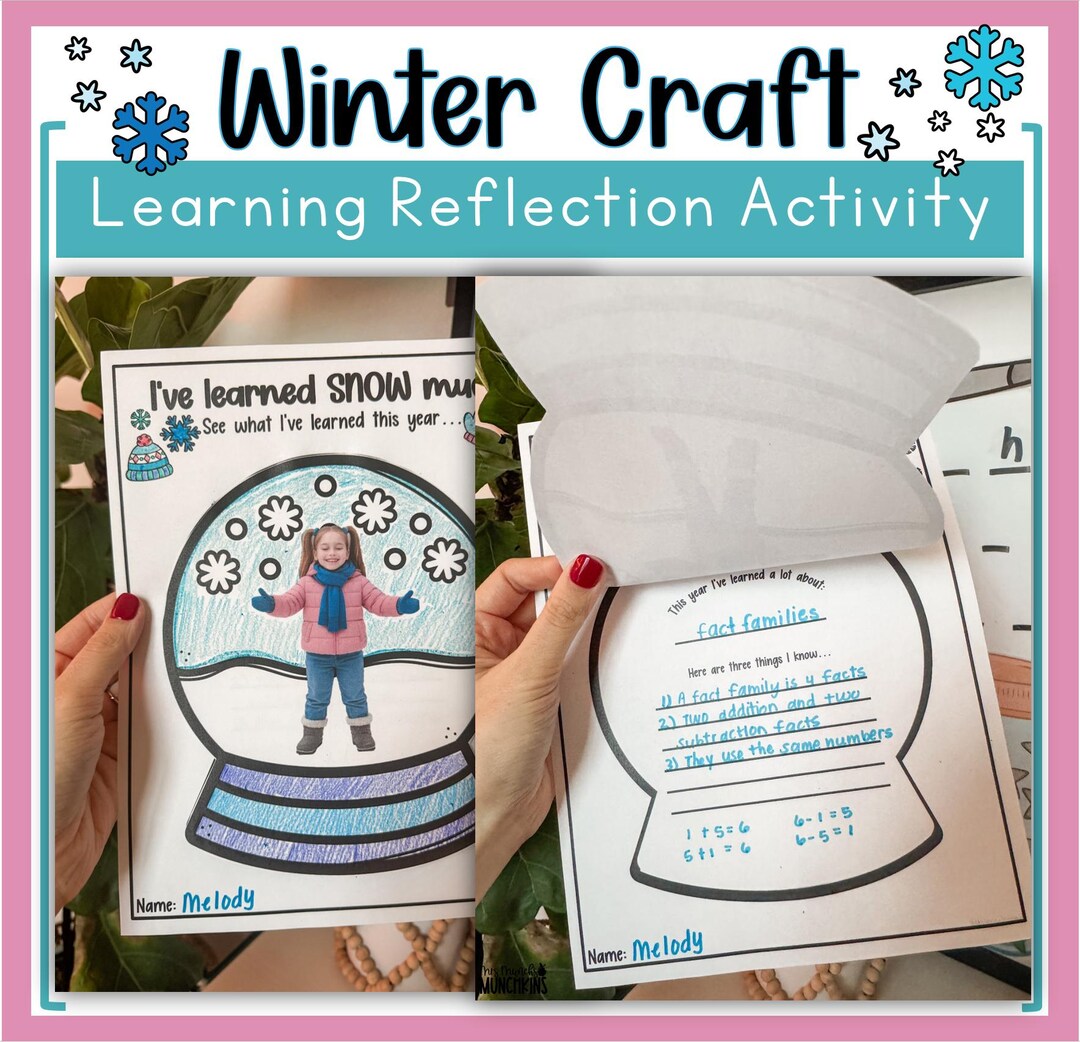 Winter Snow Globe Craft Learning Reflection Hallway Bulletin Board ...